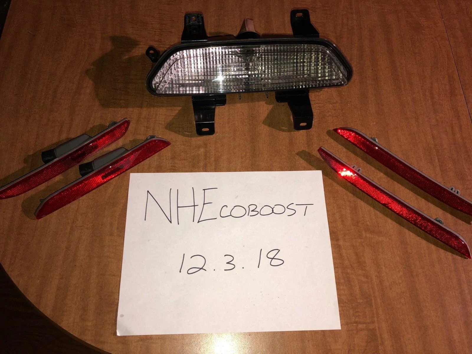 Rear bumper reflectors, reverse light housing w/bulb, rear indicator ...