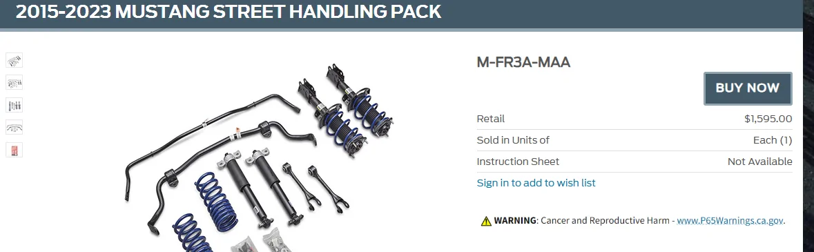 Ford track pack - NLA or just backordered? | 2015+ S550 Mustang Forum ...