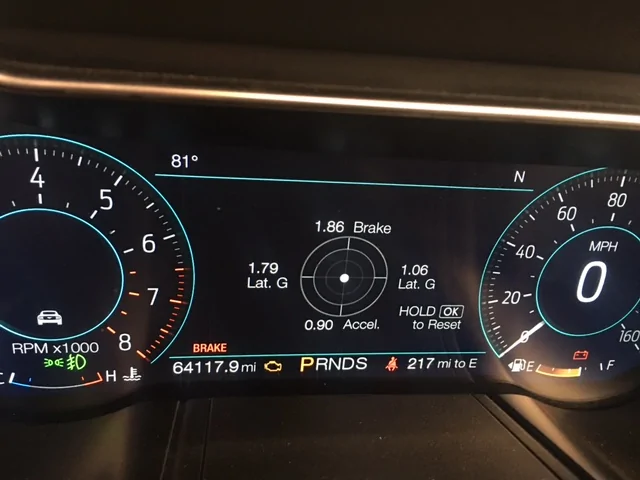 Bought an s550 recently and the Lateral G-Force Meter is marking these ...