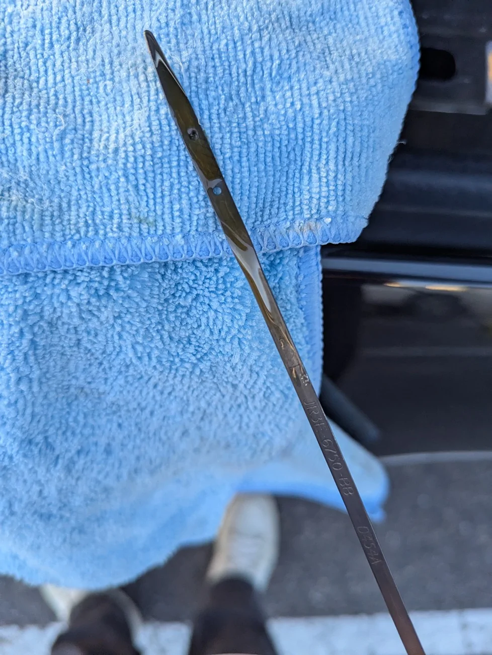 This Dipstick means they WAY overfilled on oil right? | 2015+ S550 ...