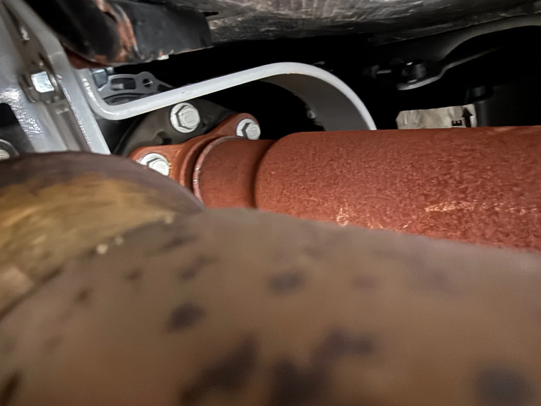 Steeda NHRA legal driveshaft loop installed. | 2015+ S550 Mustang Forum ...