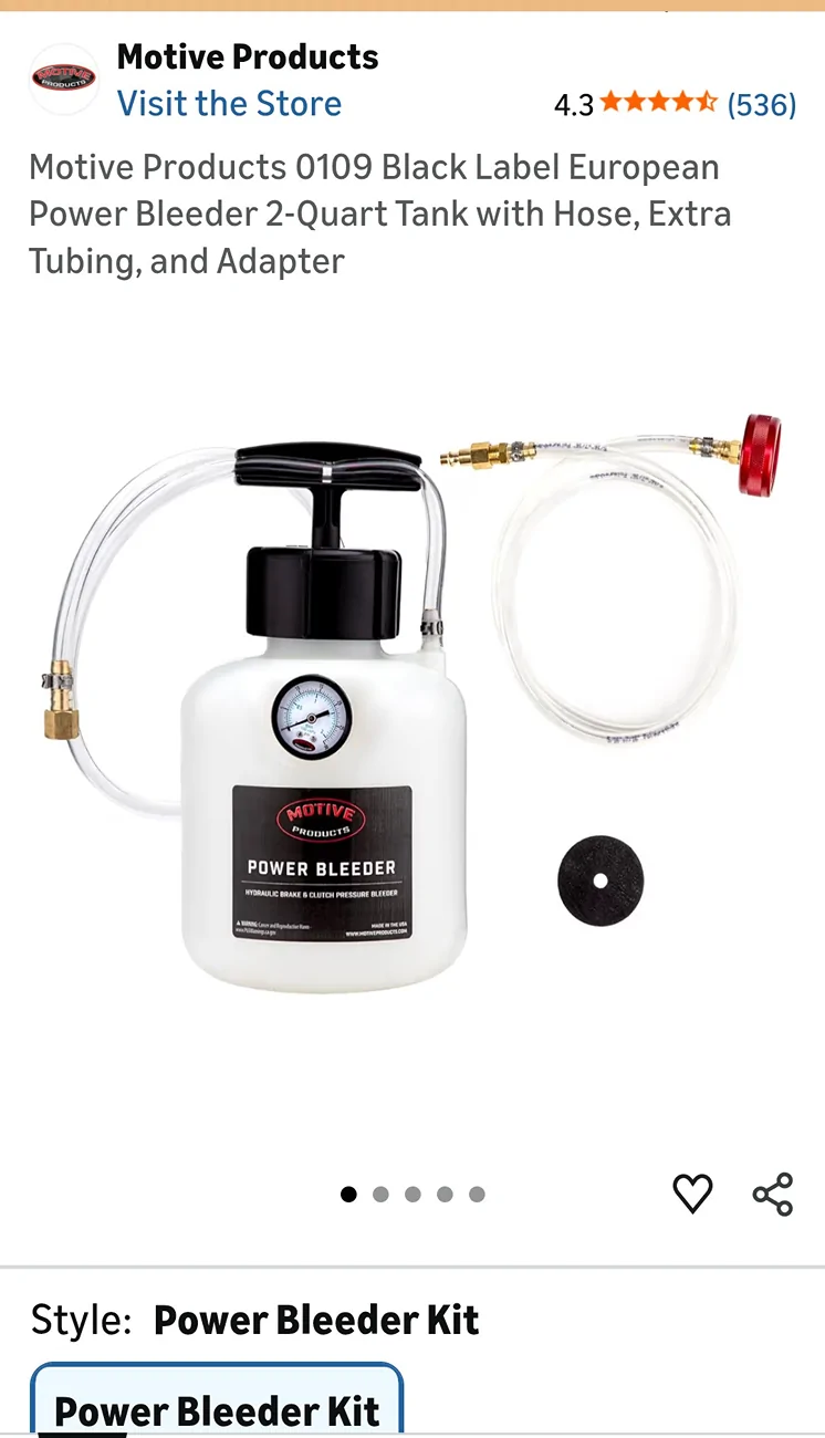 Motive Brake bleeder tank upgrade ( dry process) | 2015+ S550 Mustang ...